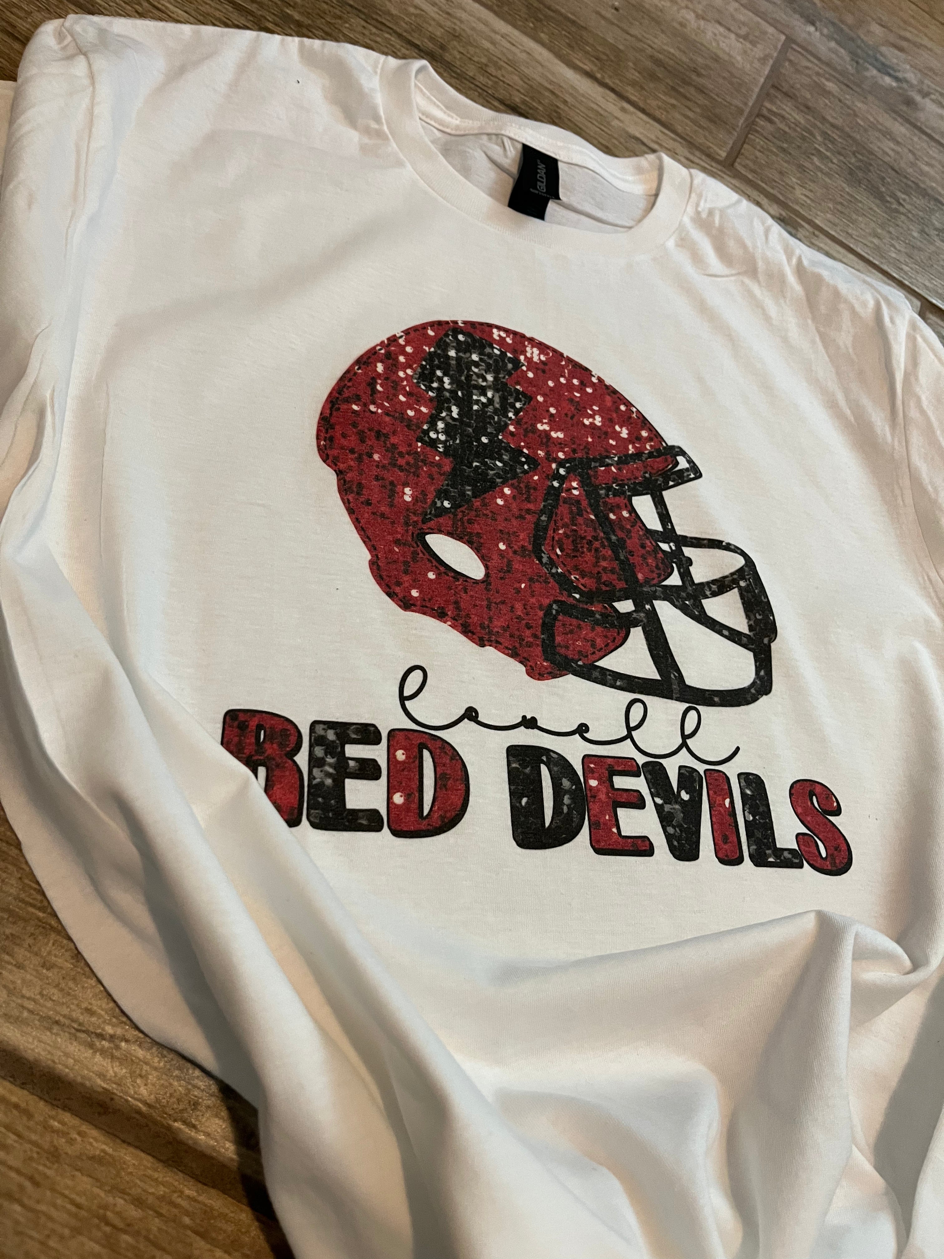 Lowell Red Devils Faux Sequin Helmet | Midsummer Originals