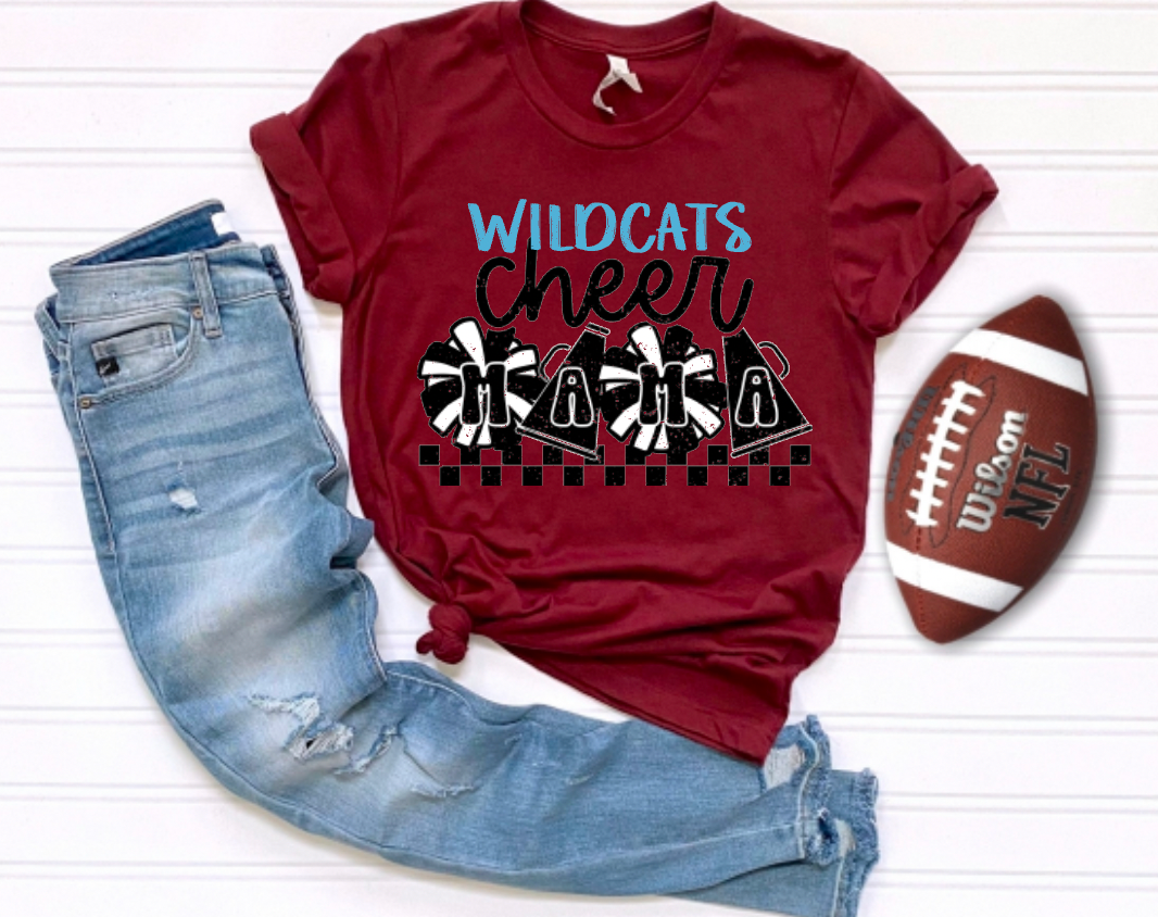 Wildcats Cheer Mama Checkered | Midsummer Originals