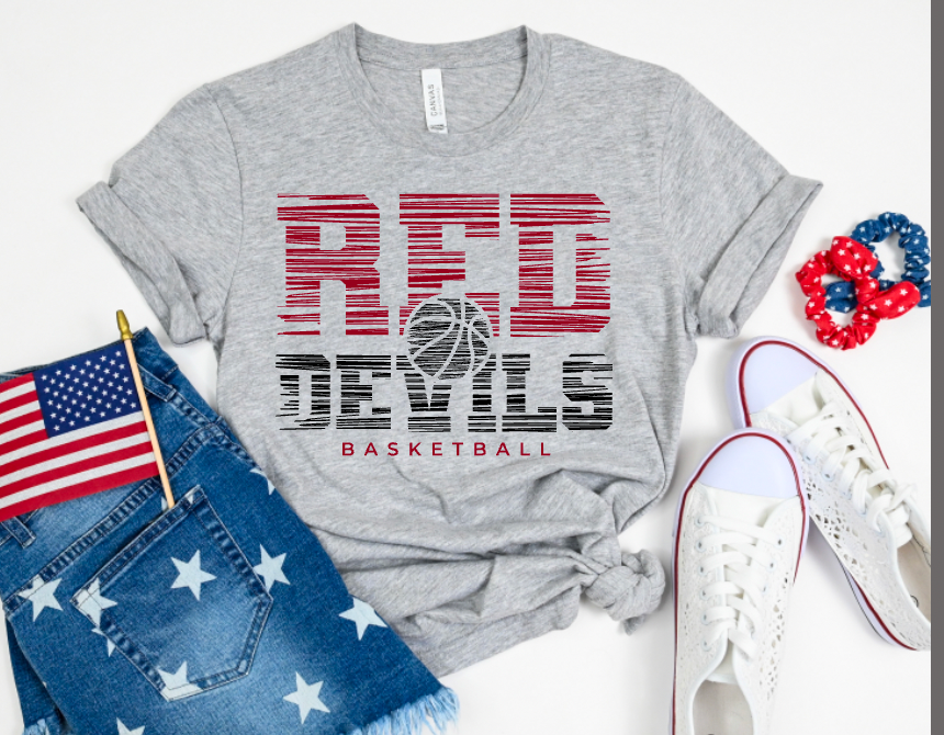 Red Devils Basketball Scratch | Midsummer Originals