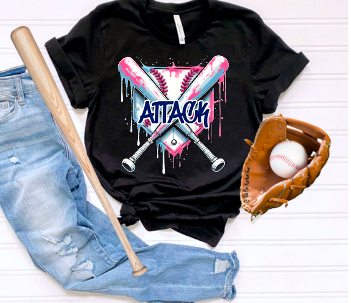 (YourTeam) Baseball Plate and Bats Drip (if you'd like to use logo, em ...