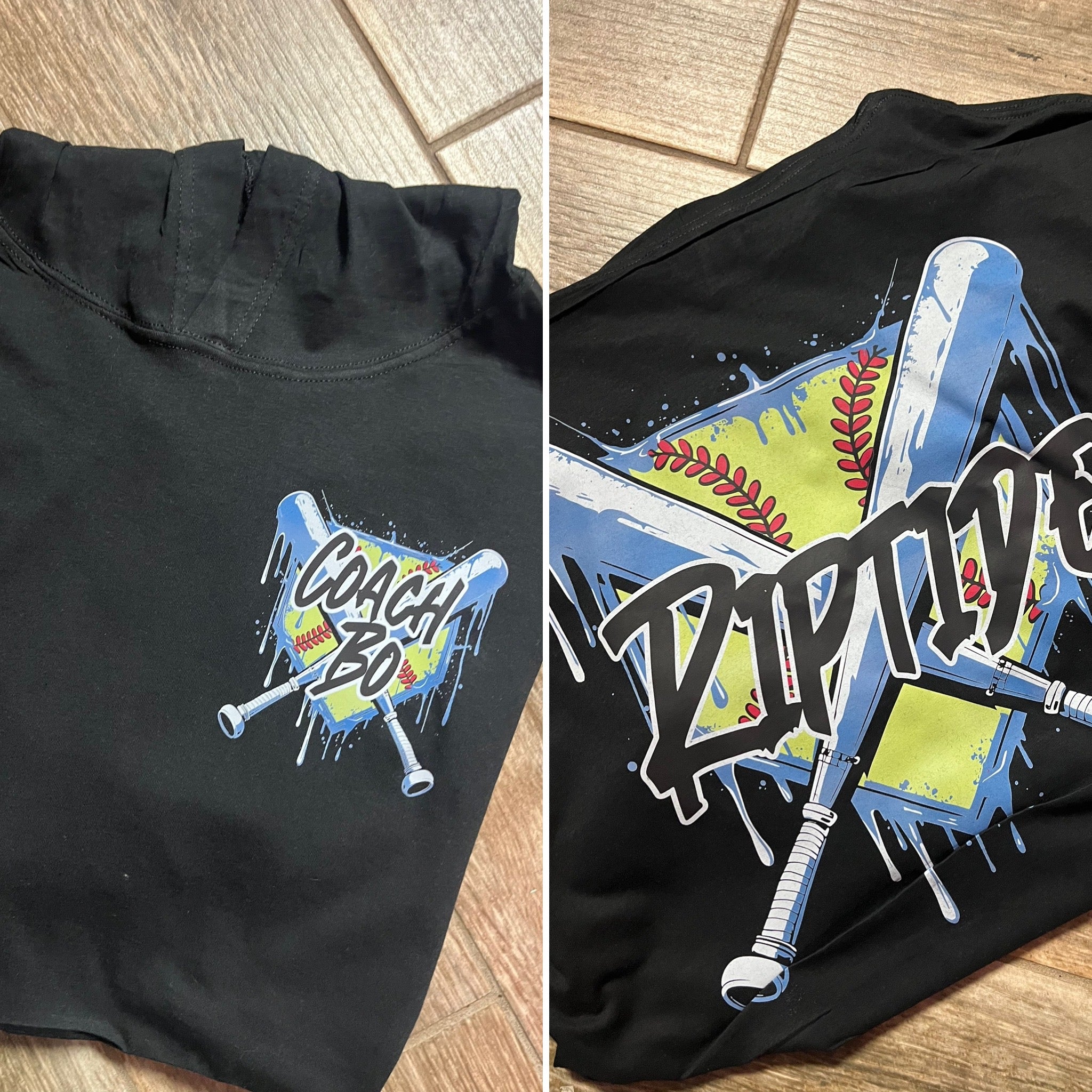 Softball Drip Bats Special (include 2 colors and personalization info ...