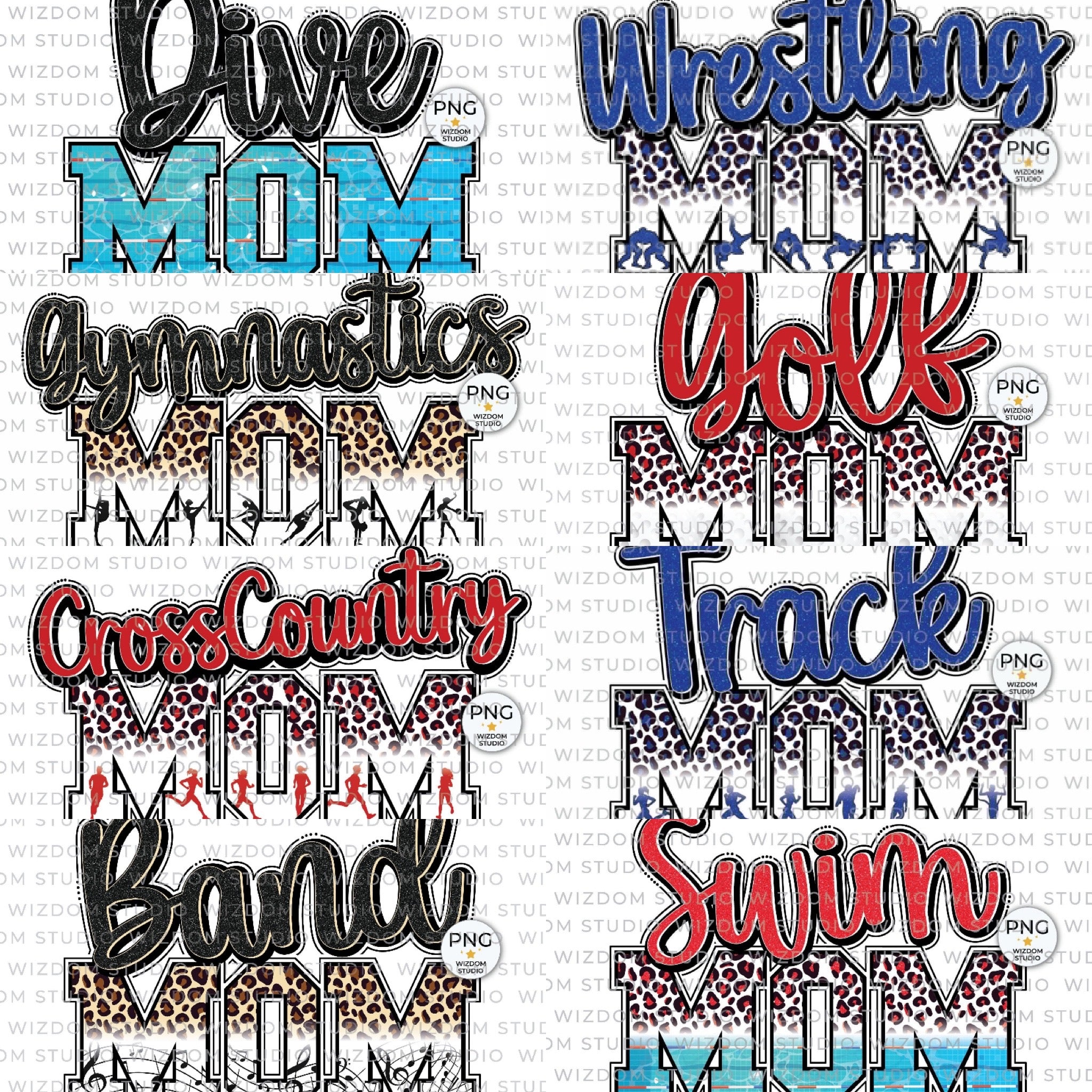 Leopard Sports Mom 2 (personalize with name, number, font color ...